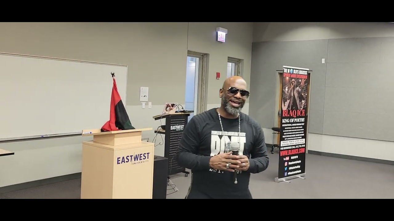 BLAQ ICE SHARES HIS POEM "THE ELEVATOR" W/ EAST-WEST UNIVERSITY ...
