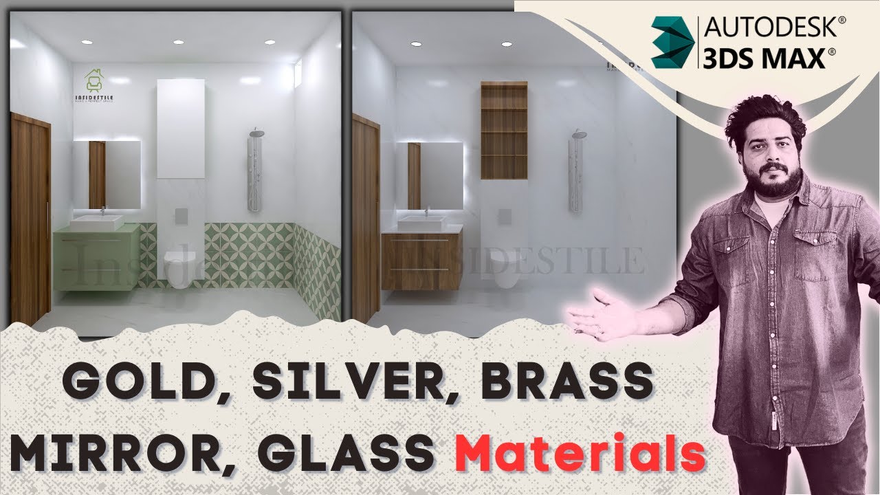 How to Make Materials in 3ds Max V-Ray || GOLD, SILVER, BRASS, MIRROR ...