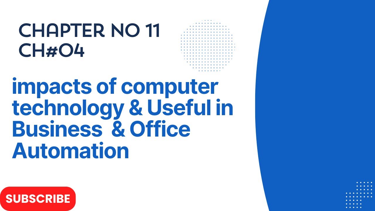 Impacts Of Computer Technology On Society || Uses Of Computer In ...