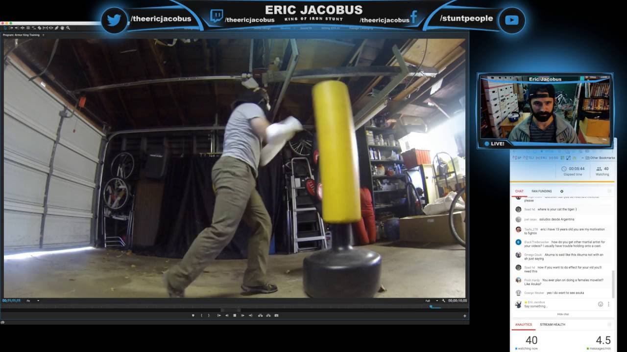 Eric Jacobus live Q&A + editing Armor King Tekken movelist - YouTube
