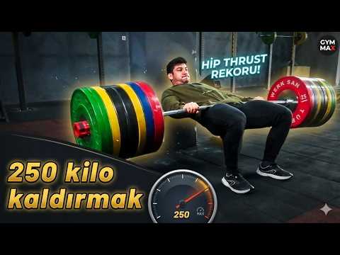 250 KG Hip Thrust! | Sınırları Zorlayan Kalça Antrenmanı (PR)