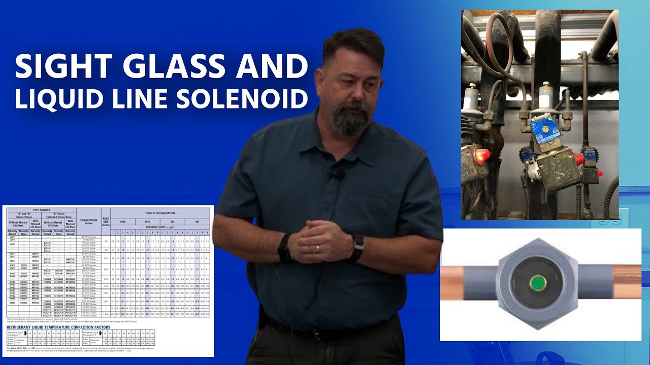 Rack Refrigeration Cycle Part 8 - Sight Glass and Liquid Line Solenoid ...
