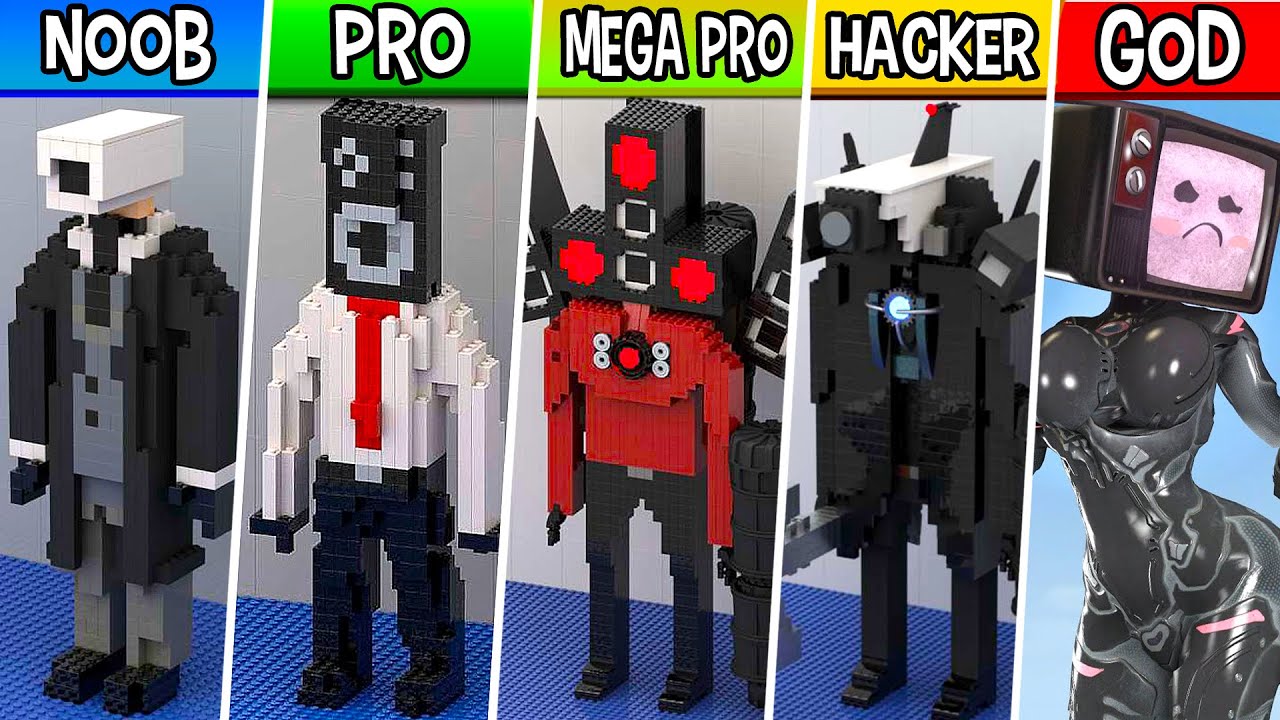 LEGO ALL Characters in Skibidi Toilet (FULL COLLECTION №1) : Noob, Pro ...