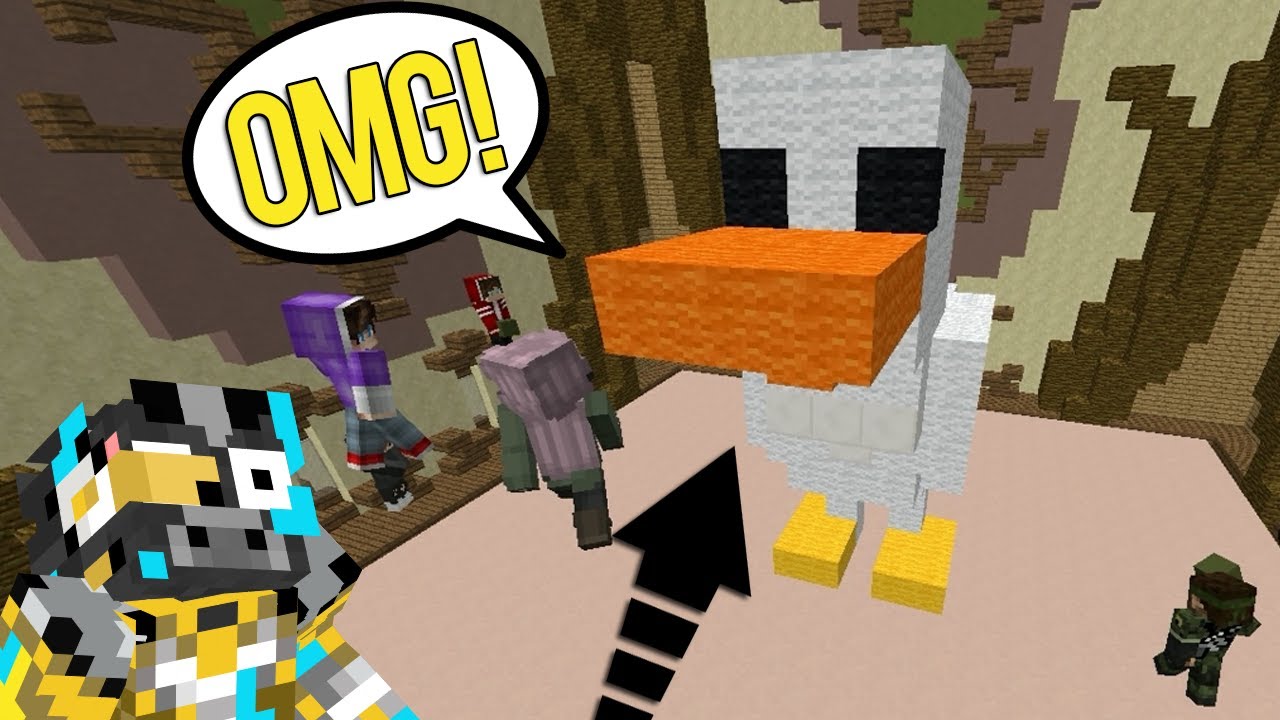 Minecraft Construir Un Pato Y Esqueleto En Build Battle Youtube