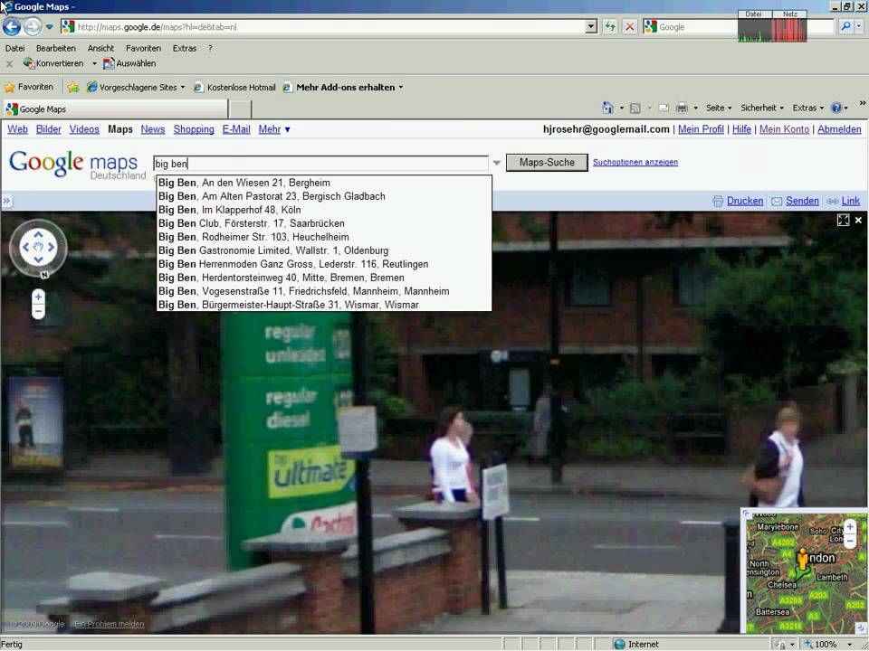 google Maps Street View london streetview Big Ben Bilder - YouTube