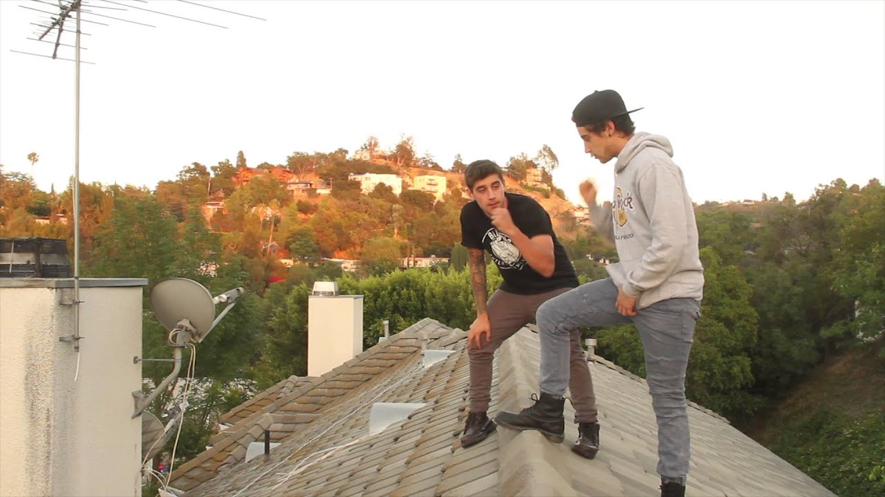 ROCK PAPER SLAP on the roof - YouTube