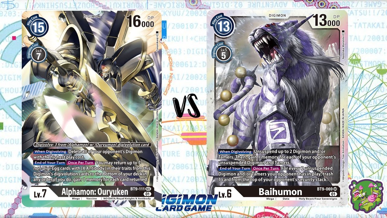 DIGIMON TCG: Alphamon (Black) vs Baihumon (Black) - YouTube