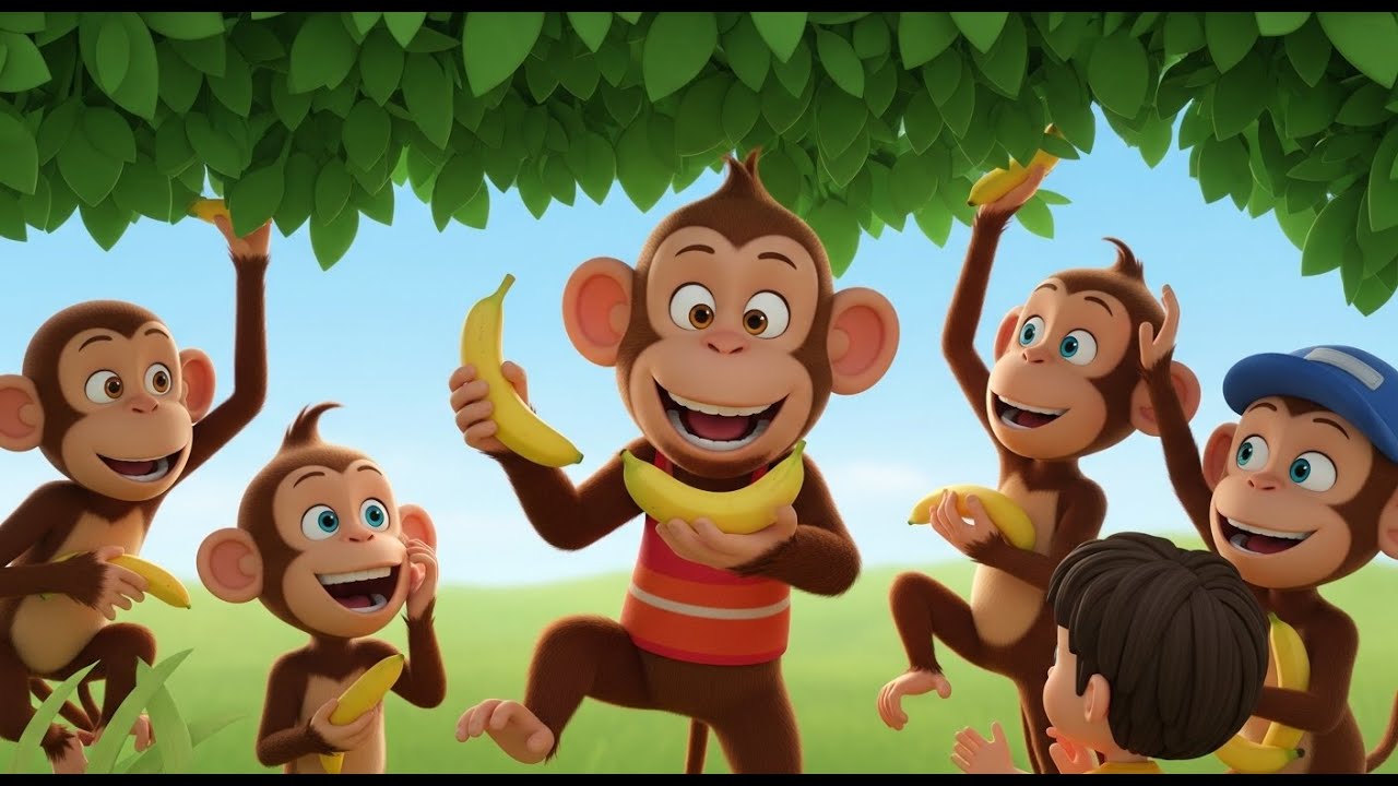 El Mono que Amaba los Plátanos | Cuentos y Rimas Infantiles Divertidas ...