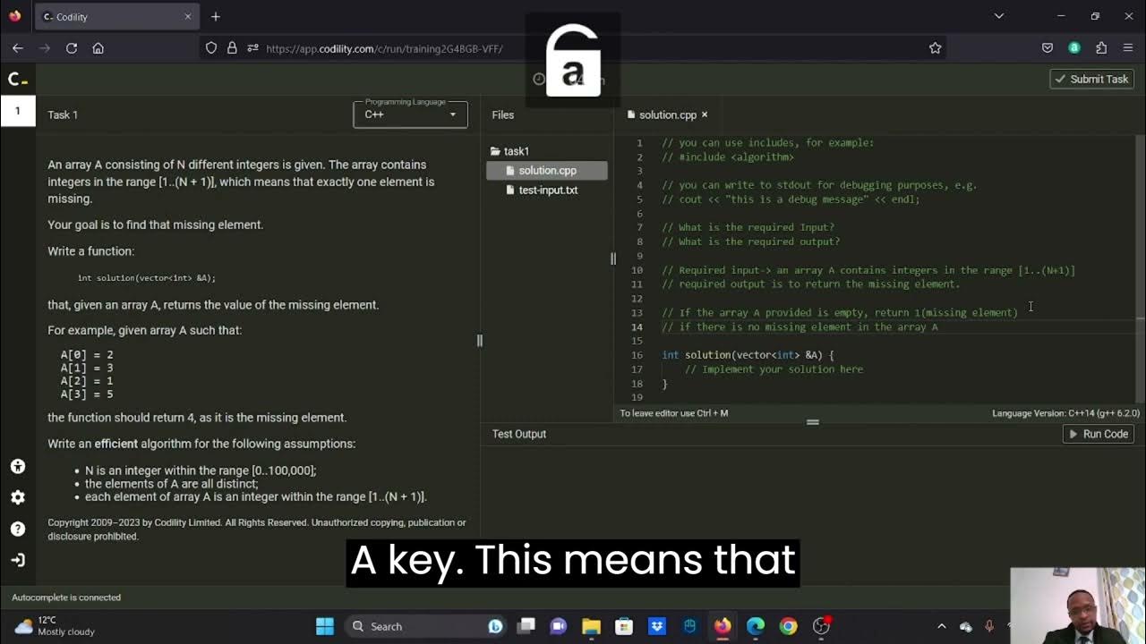 Permissible Missing Element Codility Problem Solution in C++. - YouTube