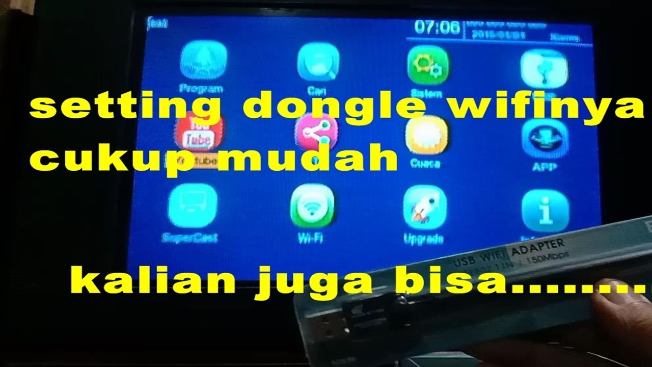 Cara setting dongle wifi di stb tv digital VISAT U1 NEW - YouTube