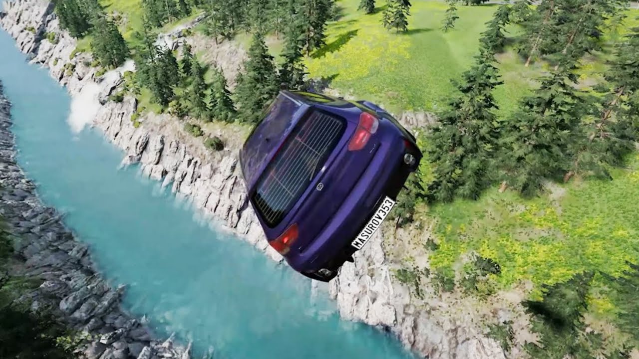 JUMPING FROM A DEADLY RAMP🔥#1 | Best BeamNg | Beamng Drive | 4K - YouTube