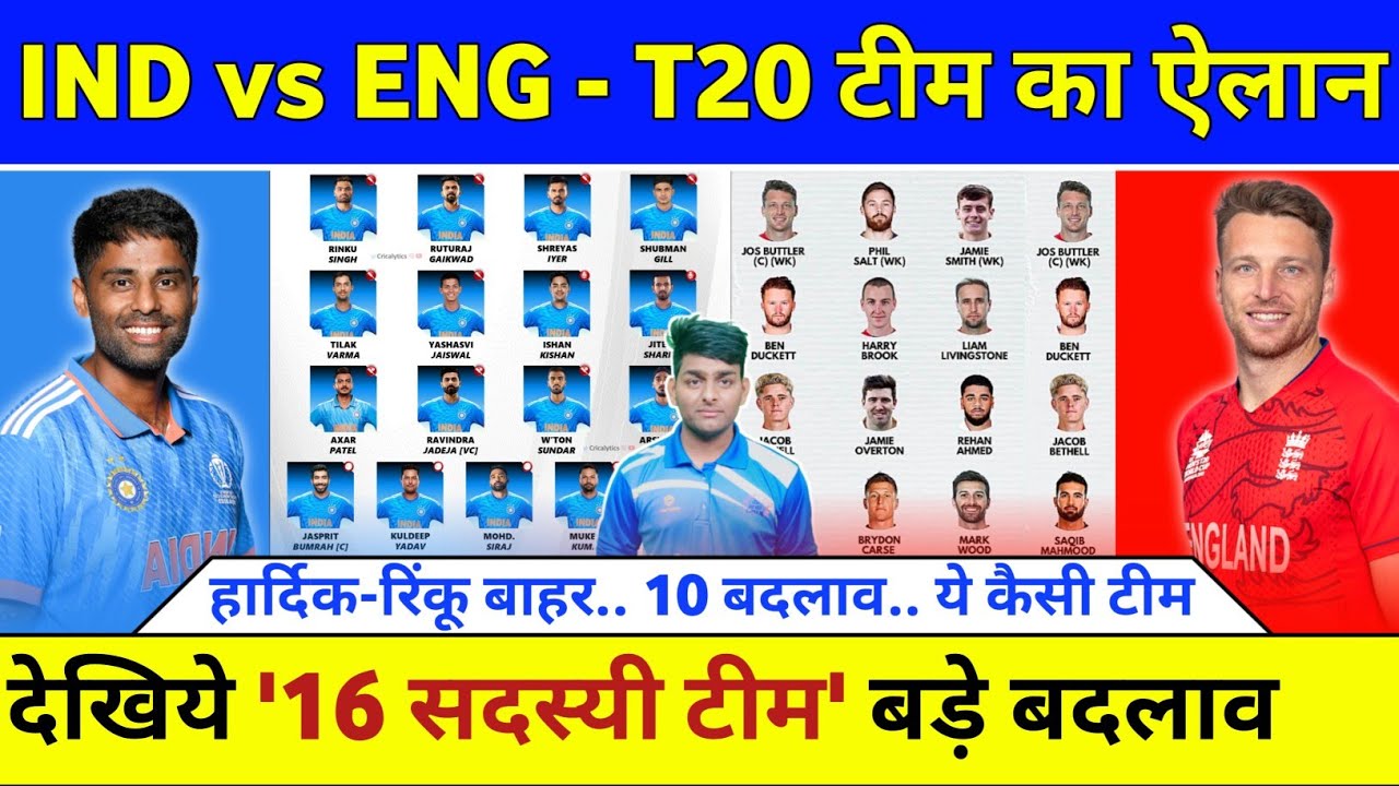 India vs England T20 Squad 2025 - India T20 Squad & Full Schedule | IND ...