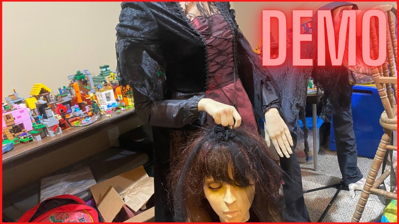 Spirit Halloween 2008 Beheaded Bride Demo! (Gothic) - YouTube