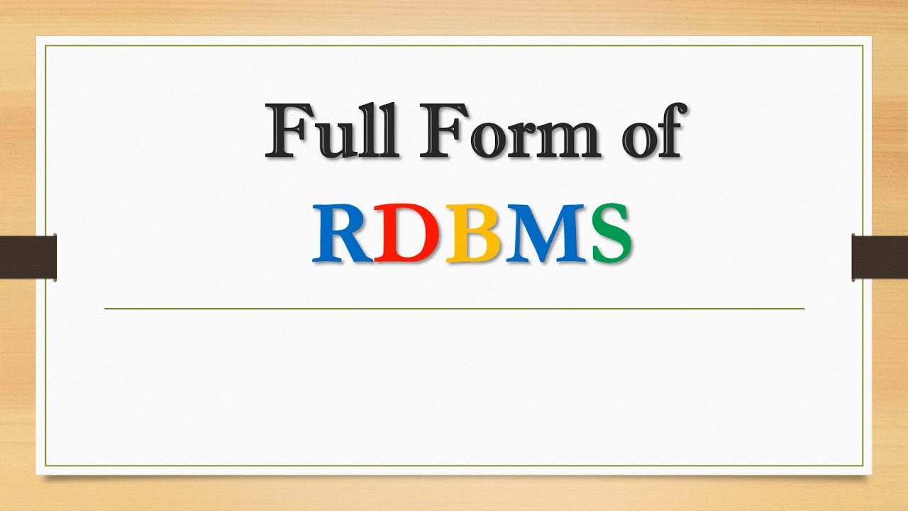 Full Form Of RDBMS Did You Know YouTube full-form-of-rdbms-did-you-know-youtube