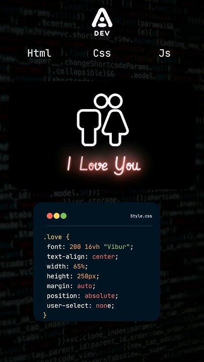 Animación de amor, beso romántico con Html y Css #programacion #amor #html #css #love - YouTube