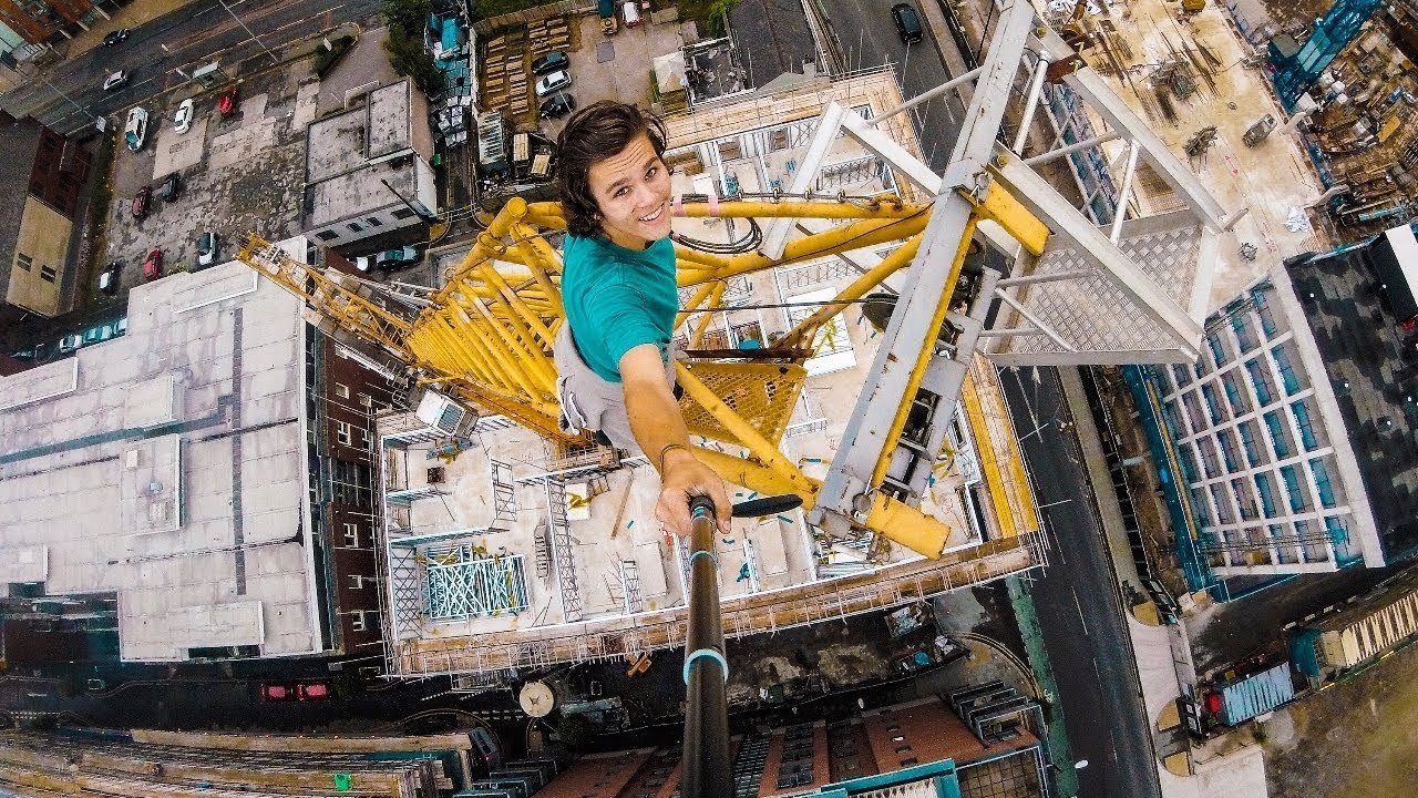 Climbing 250ft Crane in the centre of Manchester. - YouTube