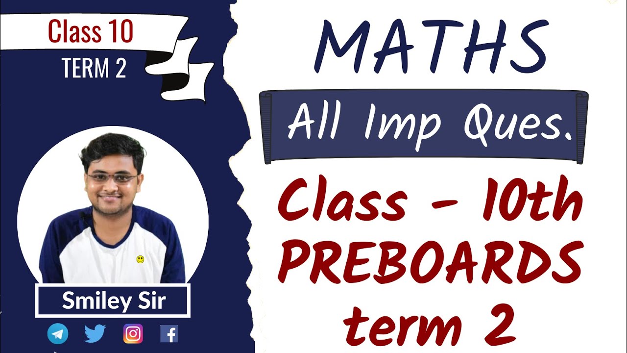 Maths 🔥 All Imp Questions ( Basic + Standard ) | Class 10th Full ...