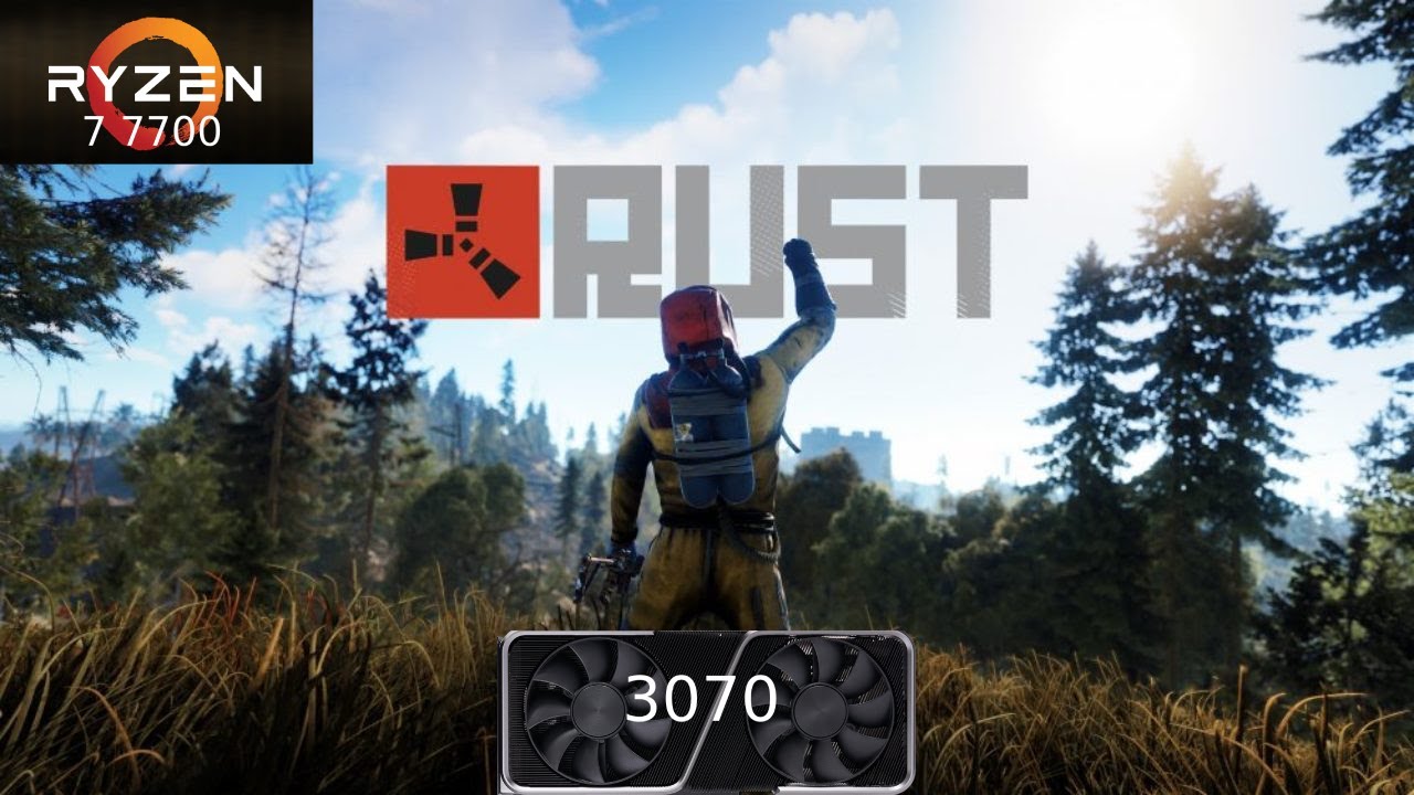 Rust - Ryzen 7 7700 + RTX 3070 - Potato settings - ( Сервер на 650 ...