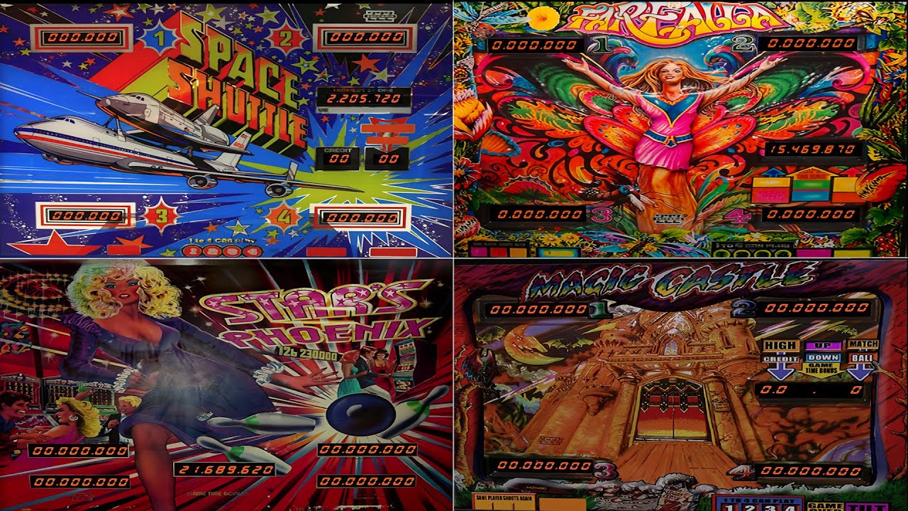 Zaccaria Pinball Collections | Space Shuttle, Farfalla, Star's Phoenix ...