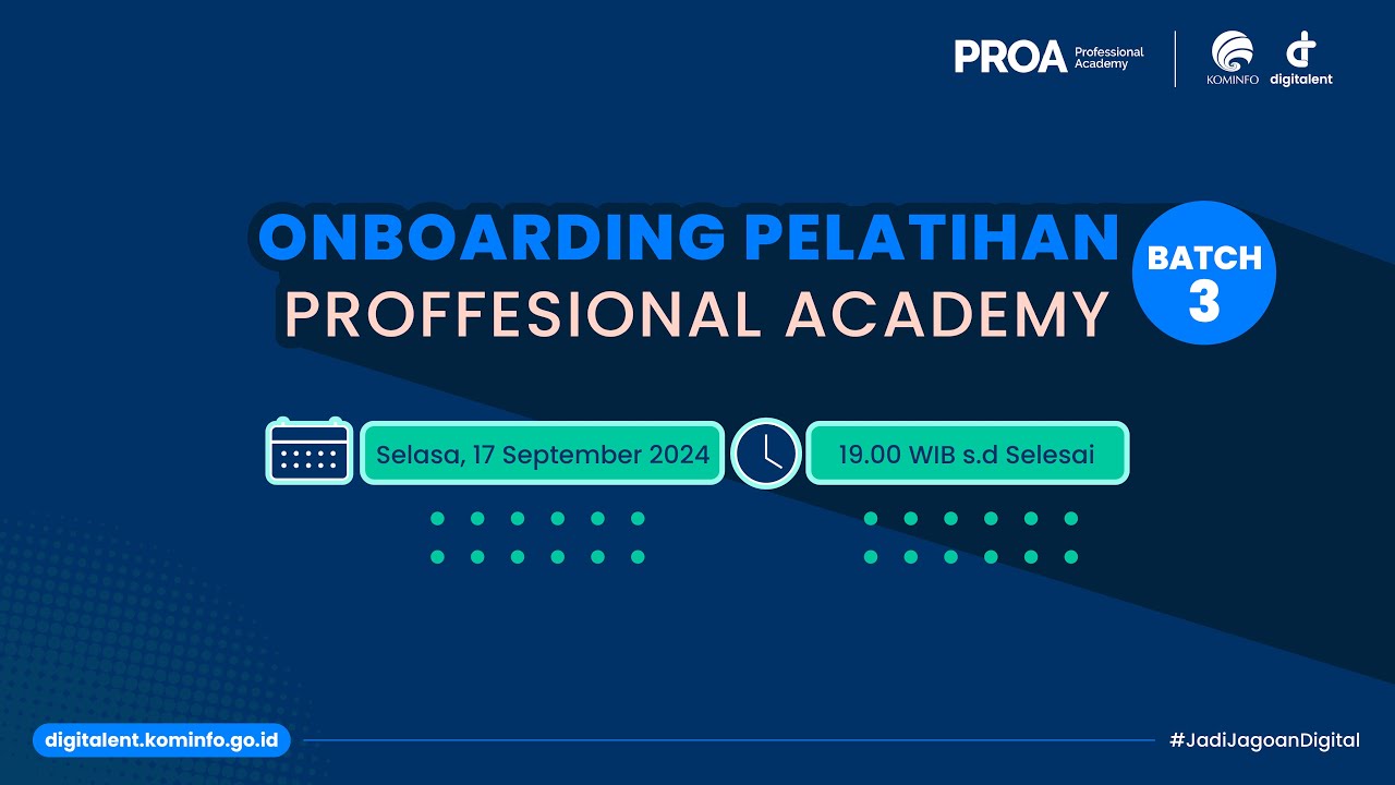 LIVE - Onboarding Pelatihan Batch 3 PROA DTS 2024 - YouTube