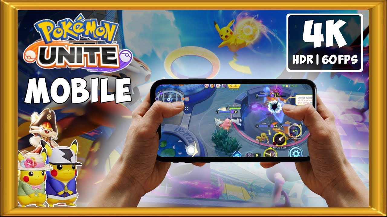Pokemon Unite Mobile Android IOS Gameplay - | 4K 60fps HDR | Max ...