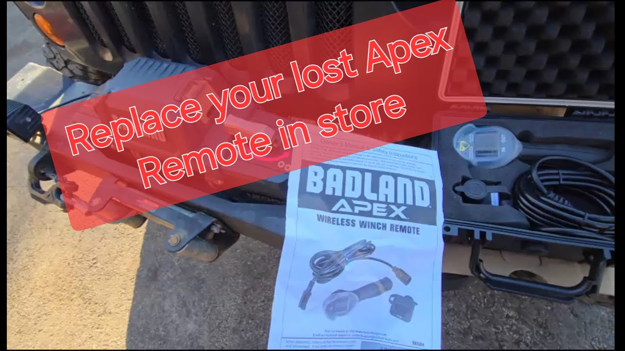 How To Pair Apex winch to new remote - YouTube