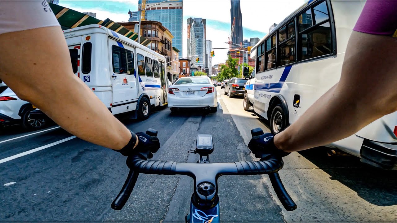 A Hot and Heavy NYC Bicycle Commute - YouTube