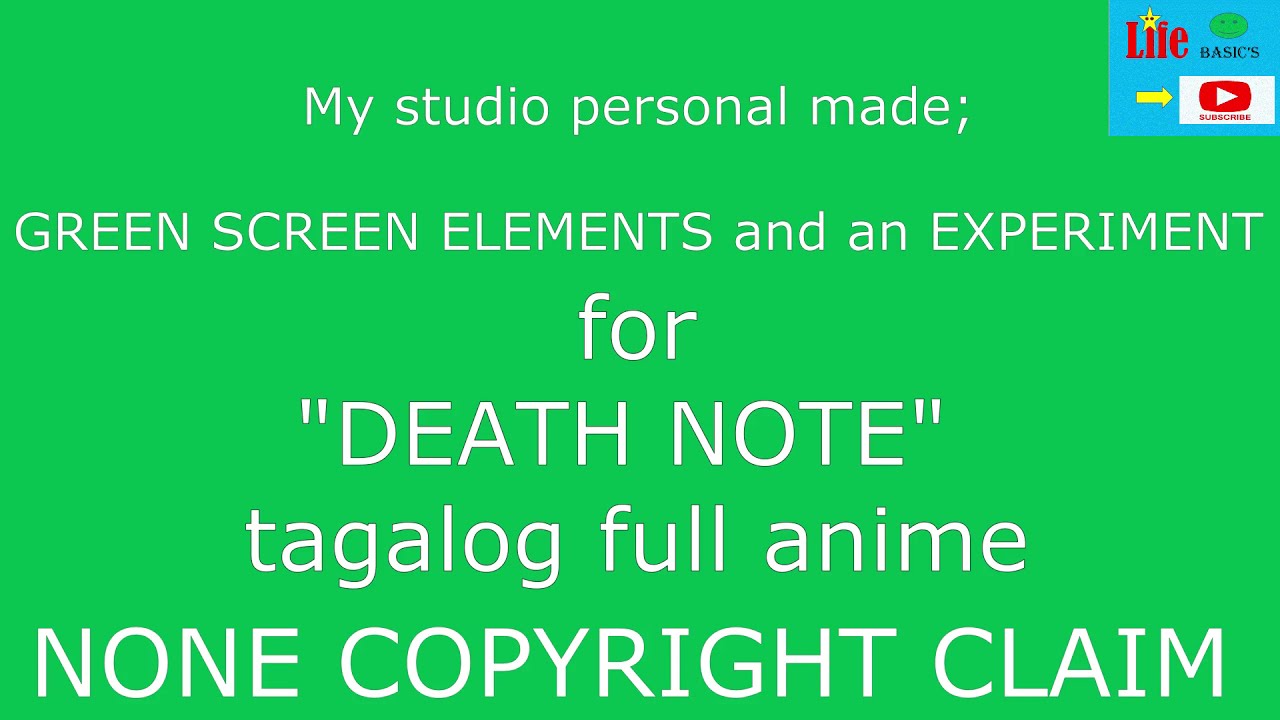 My Death Note Green Screen - YouTube