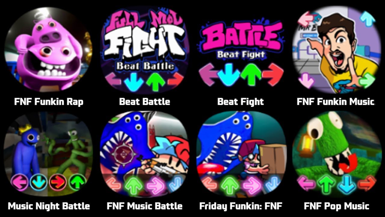 FNF Bingo & Mackenzie, FNF Can Can, FNF MrBeast, Music Night Battle ...