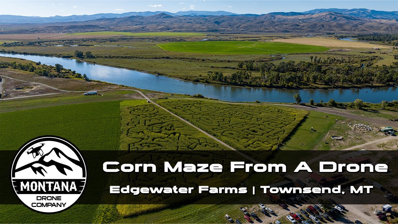 Drone Footage of A Corn Maze | Edgewater Farms and Montana Drone ...