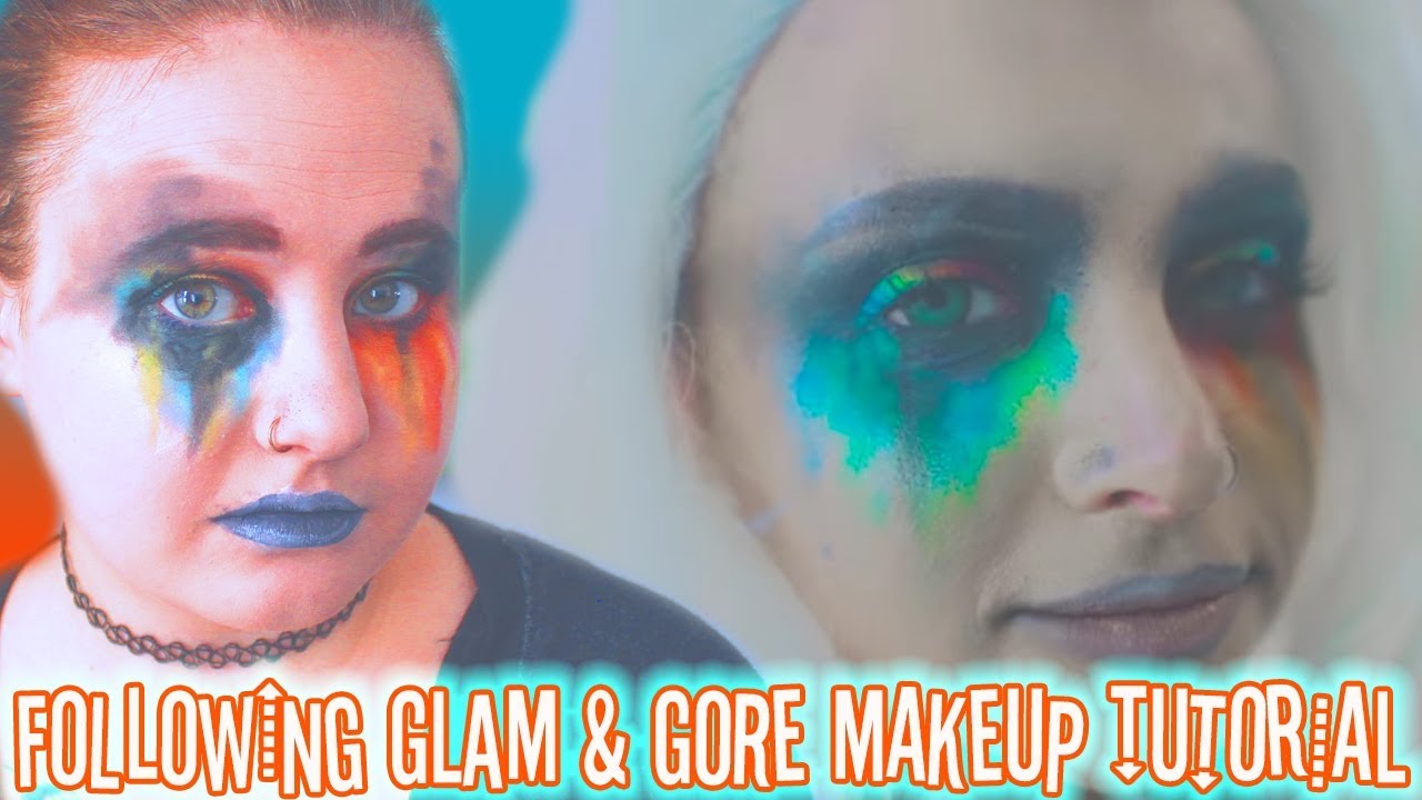 I Tried Following A Glam & Gore Makeup Tutorial - YouTube