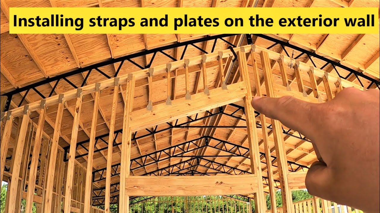 Pole barn house exterior wall work continues #341 - YouTube