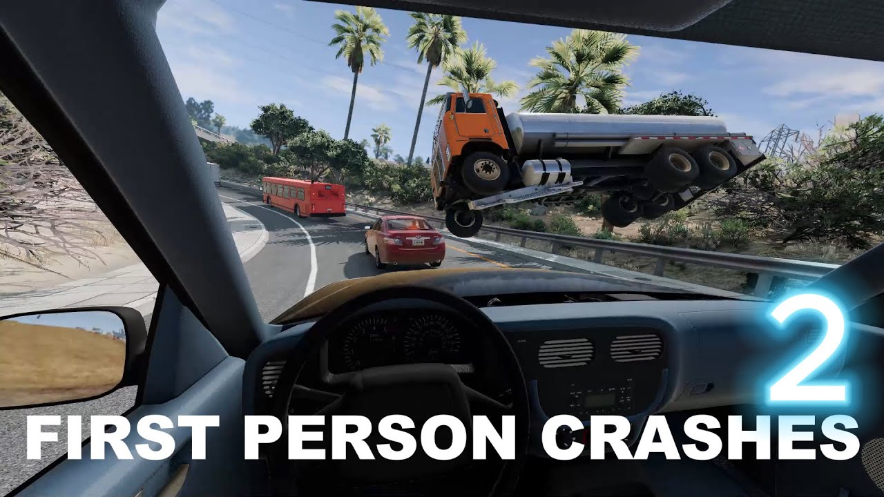 BeamNG Drive First Person Crashes 2 - YouTube