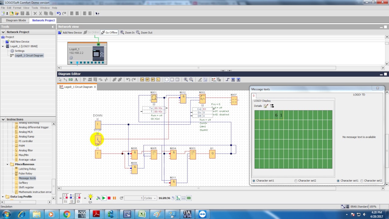 Simulation of Siemens LOGO - up down counter - YouTube