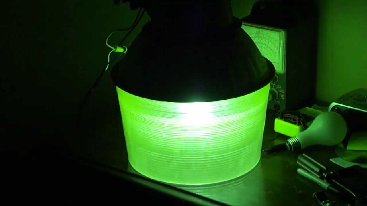 Grandlite- 175W. H39 Mercury Vapor Yard light w/ 12 in. Diffuser - YouTube