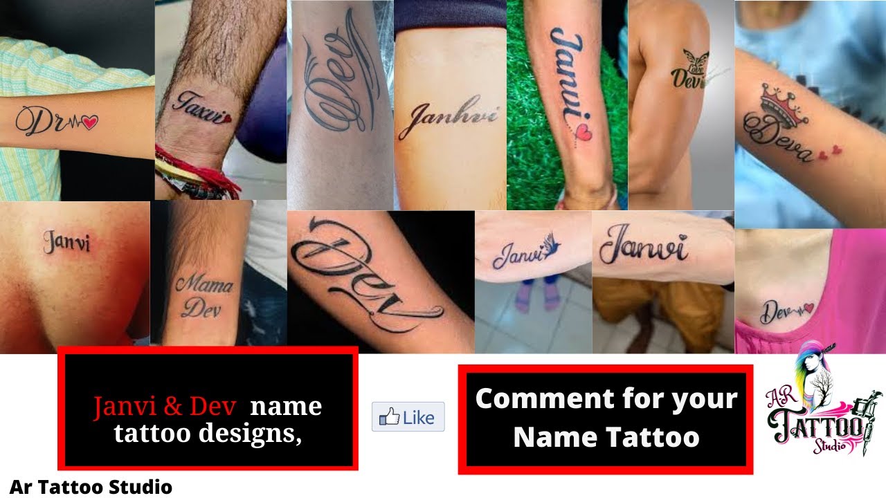 Janvi & Dev Name Tattoos | Unique Ink Inspiration - YouTube