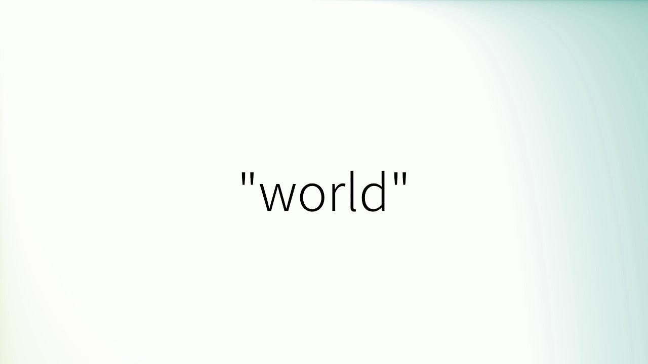 Como pronunciar 'World' en español - YouTube