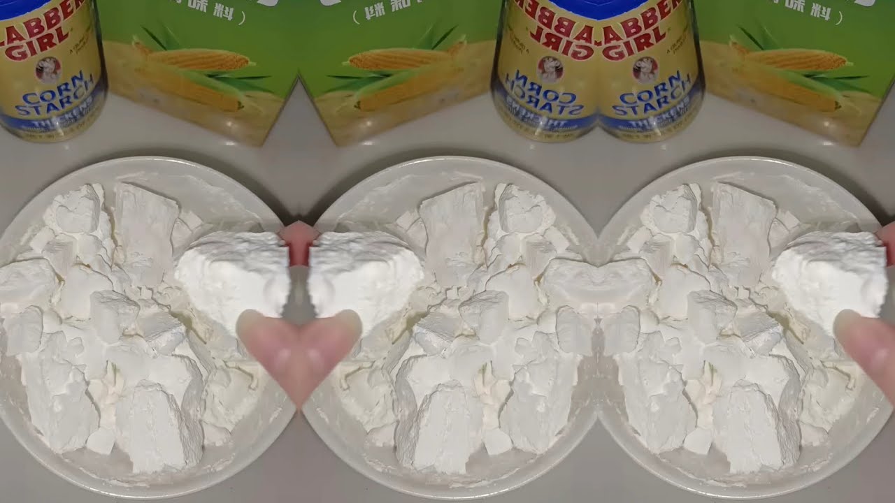 cornstarch eating / asmr white corn starch eating asmr #satisfying # ...