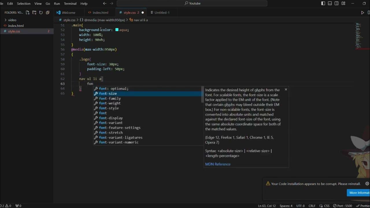 Creating a Responsive Navbar with HTML & CSS - YouTube
