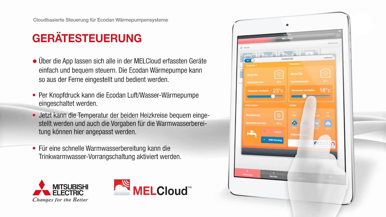 Mitsubishi Electric: MELCloud - Cloudbasierte Steuerung für Ecodan ...