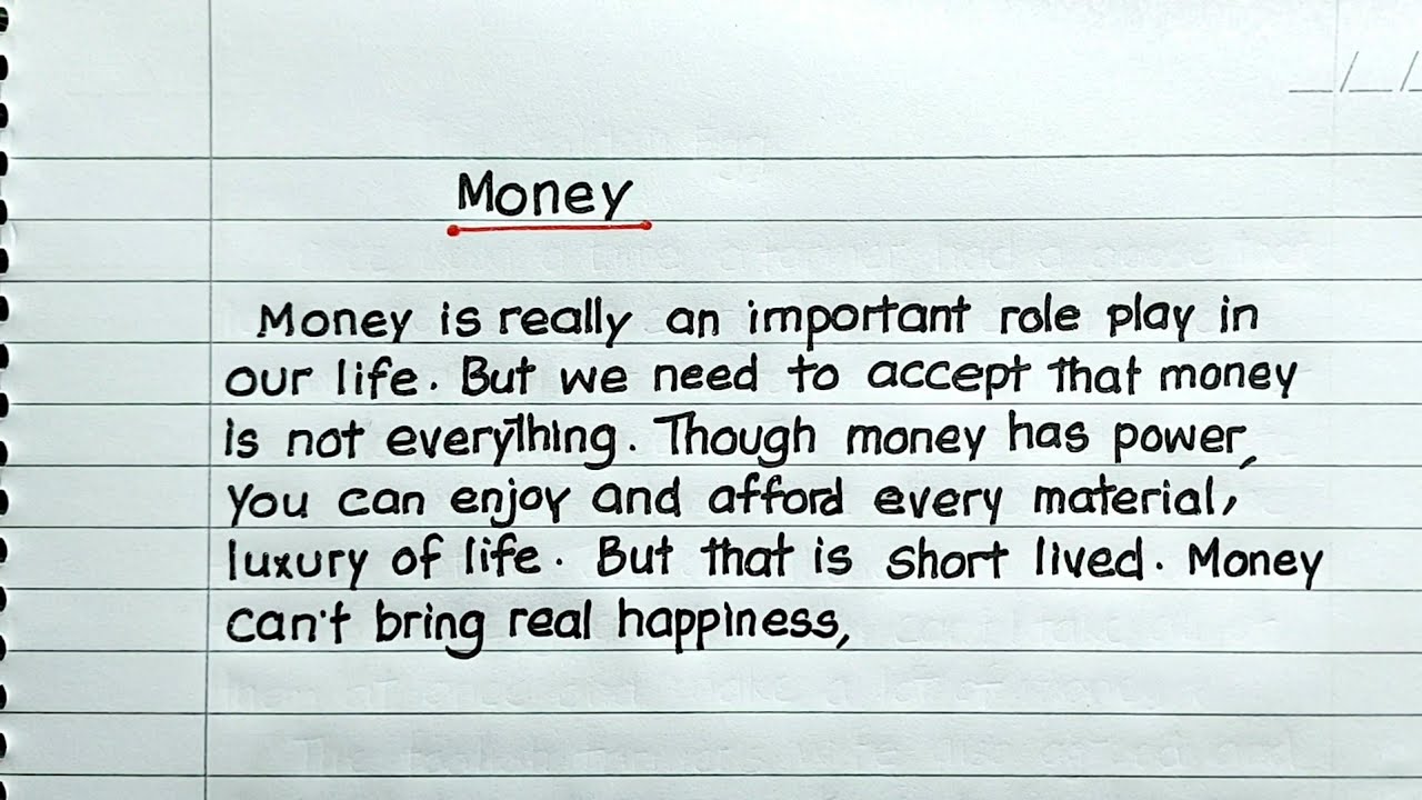 Essay On Power Of Money In English ll Value Of Money In Life Essay # ...