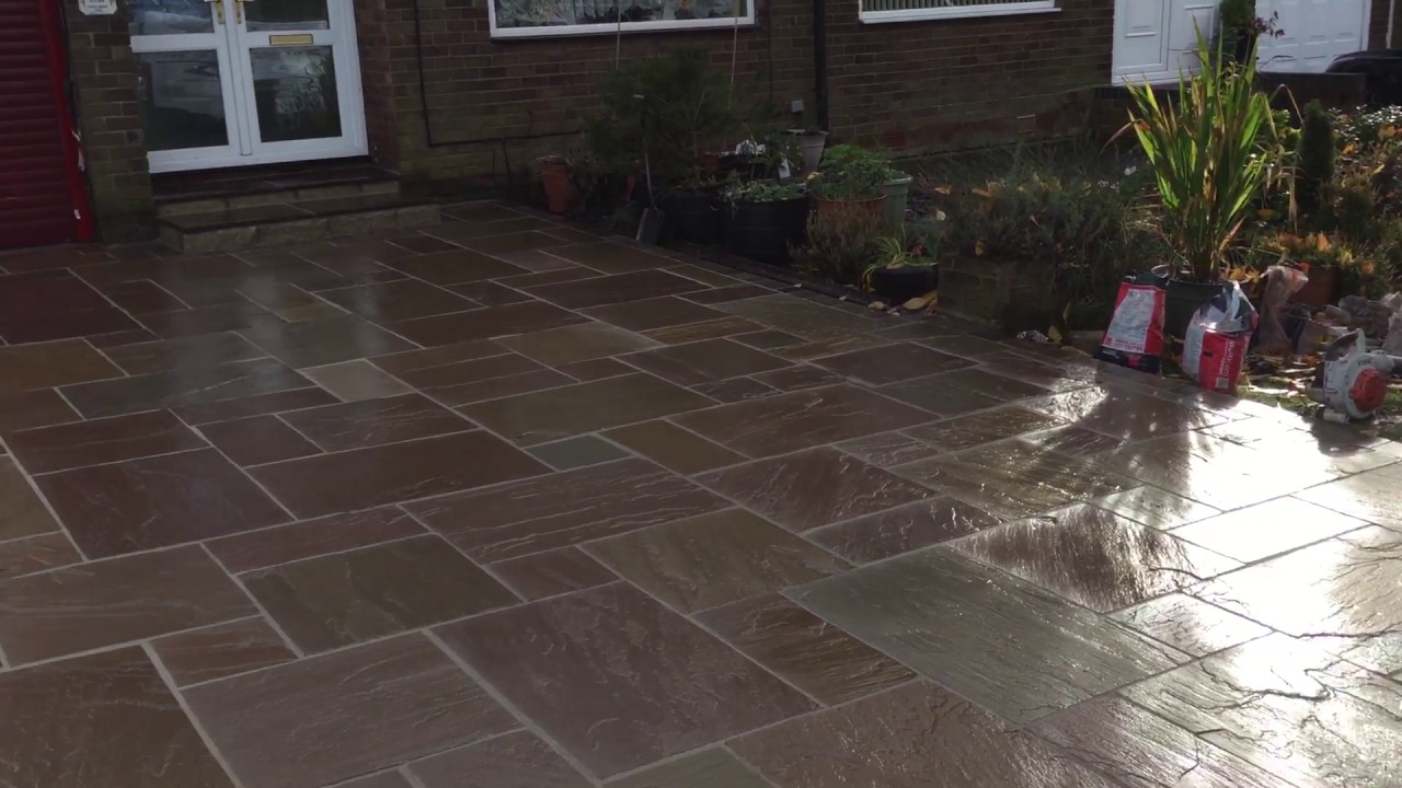 Indian stone driveway - YouTube