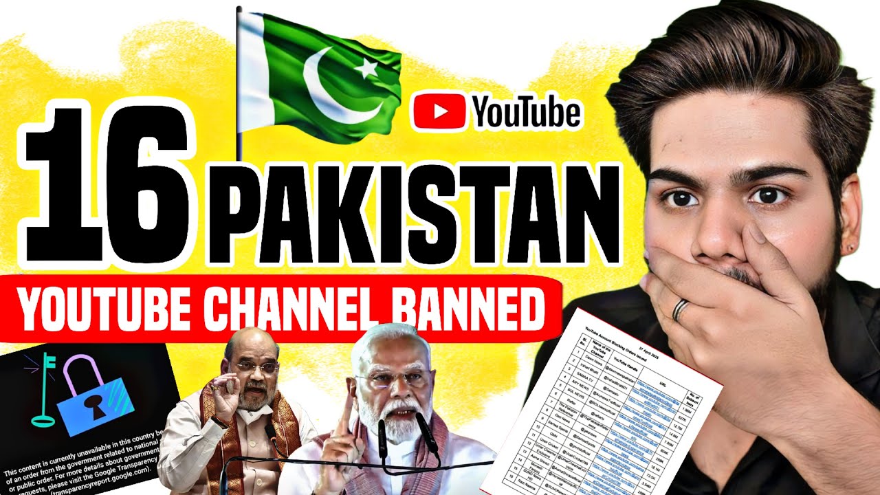 "India Bans 16 Pakistani YouTube Channels After Pahalgam Attack | BBC ...