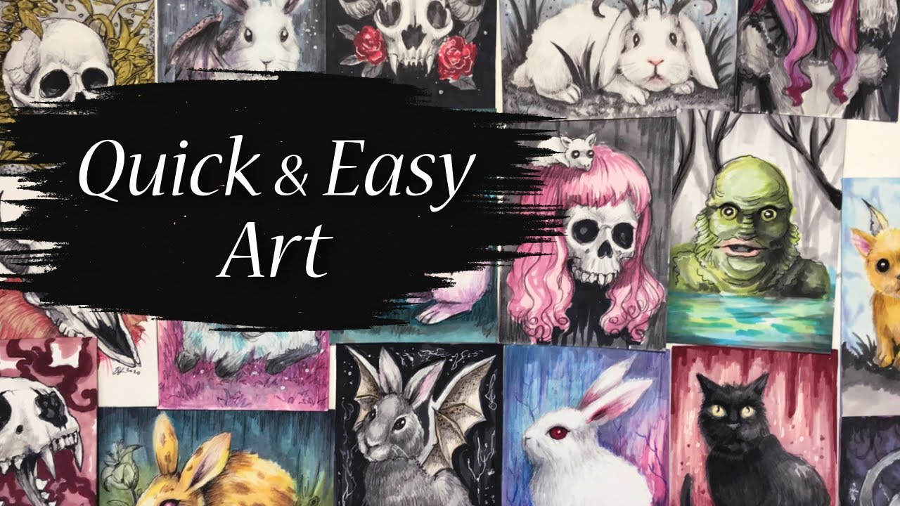 How I Make Quick & Simple Art | Artist Trading Cards - YouTube