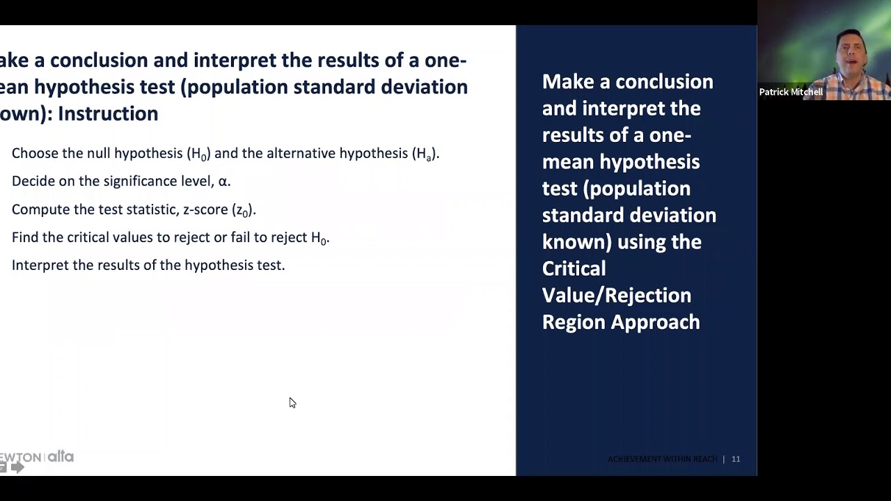 MATH 1610 Ch. 9 Hypothesis Testing #2 - YouTube