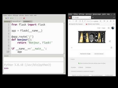 Créer serveur web local python Flask (Windows, Linux, macOs) - YouTube