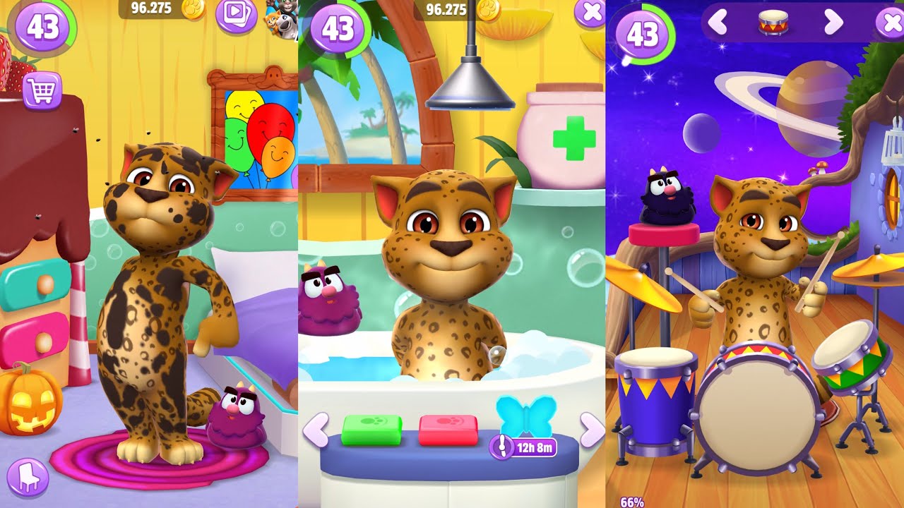 My talking tom 2 | My talking tom turned into a leopard | Tom turned ...