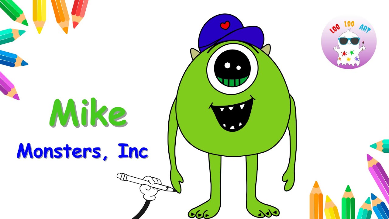 How to Draw Mike Wazowski | Monsters Inc. - YouTube