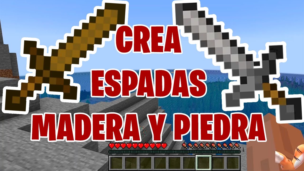 Como hacer una ESPADA de MADERA en Minecraft PC - YouTube