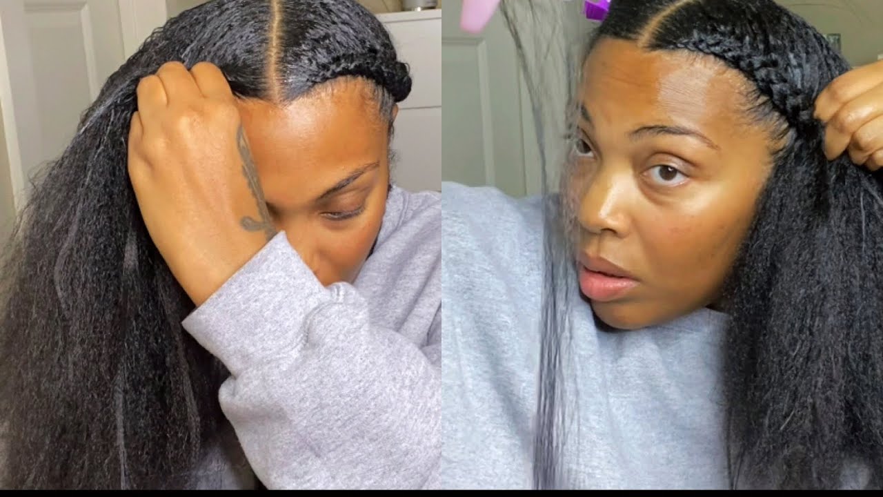 The Best Way To Do 2 Feed In Braids On Thick Natural Hair!! - YouTube
